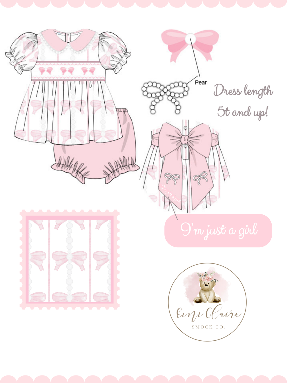 PO I’M JUST A GIRL BLOOMER SET - (NOT CUSTOMIZABLE, LEAVE BOX BLANK) E ...